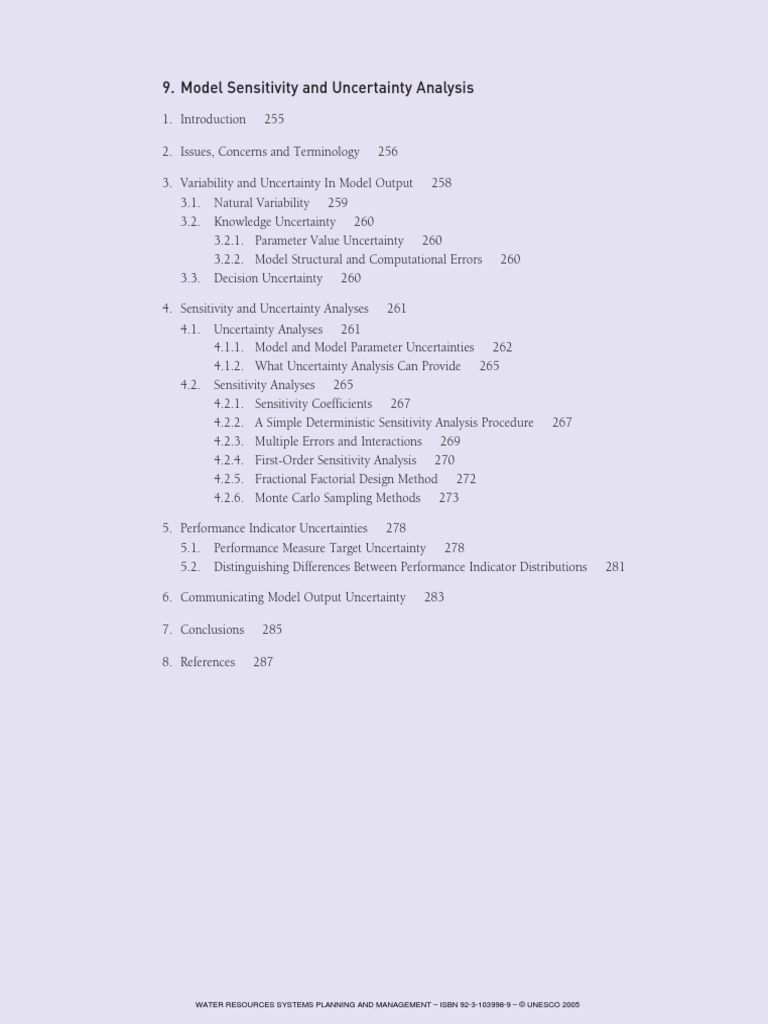 Uncertainty and Sensitivity Analysis | PDF