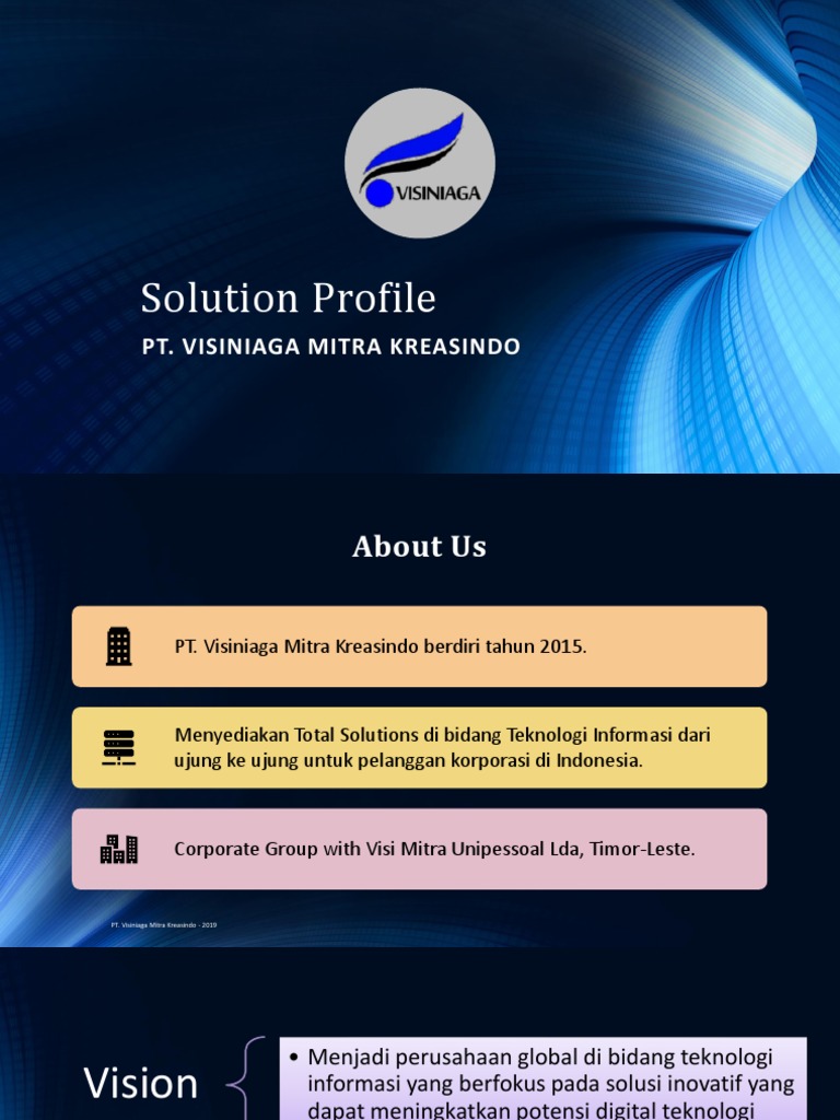 Solution Profile 2020 - PT. Visiniaga Mitra Kreasindo PDF | PDF