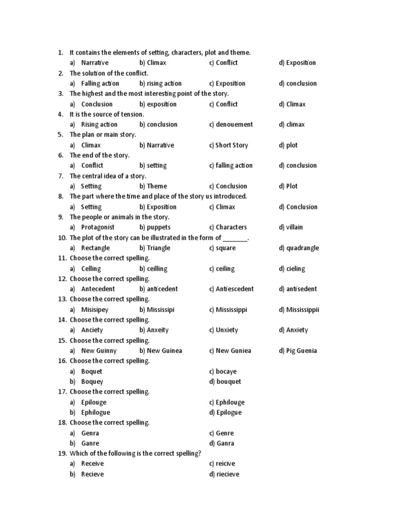Grade 7 PT | PDF | Plot (Narrative) | Verb