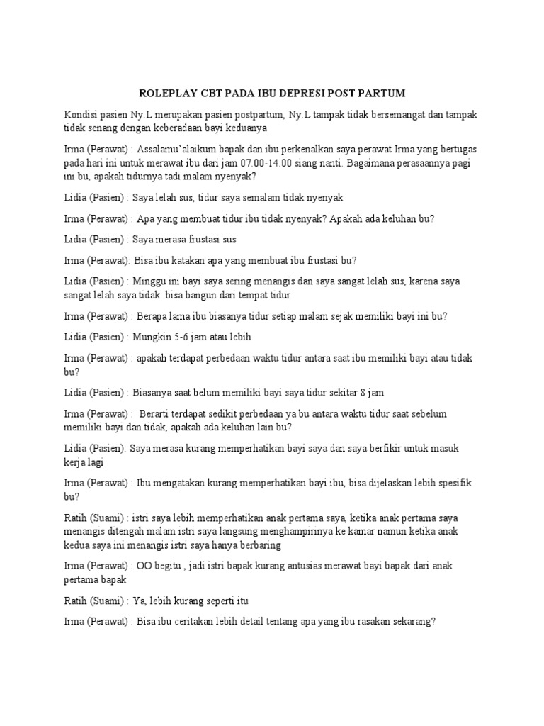 CBT Roleplay | PDF