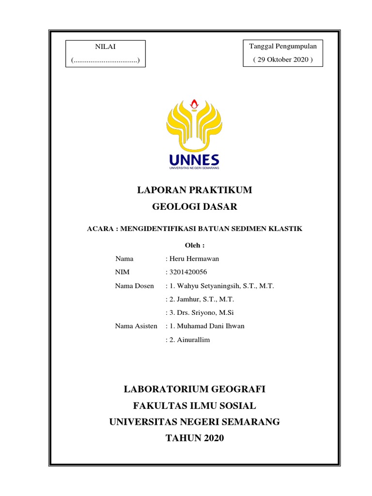 HERU HERMAWAN - Laporan Praktikum Geologi Dasar 3 | PDF | Sains & Matematika | Teknologi & Rekayasa