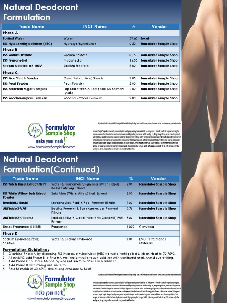 Natural Deodorant PDF | PDF | Chemistry