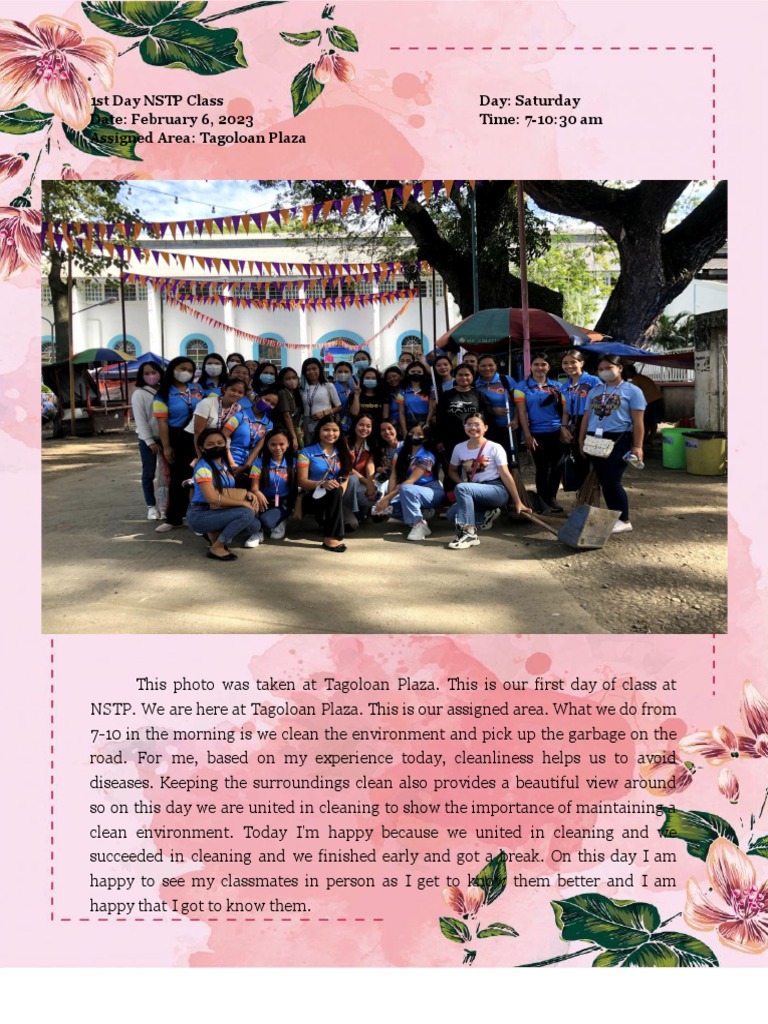 NSTP Class Activities and Cleanliness | PDF