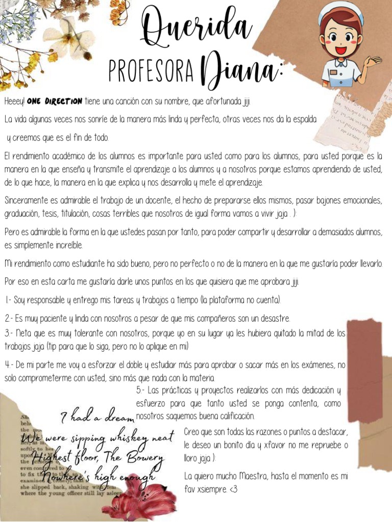 Carta Para Profesora | Modelo De Carta Para Docente – PEJRQ