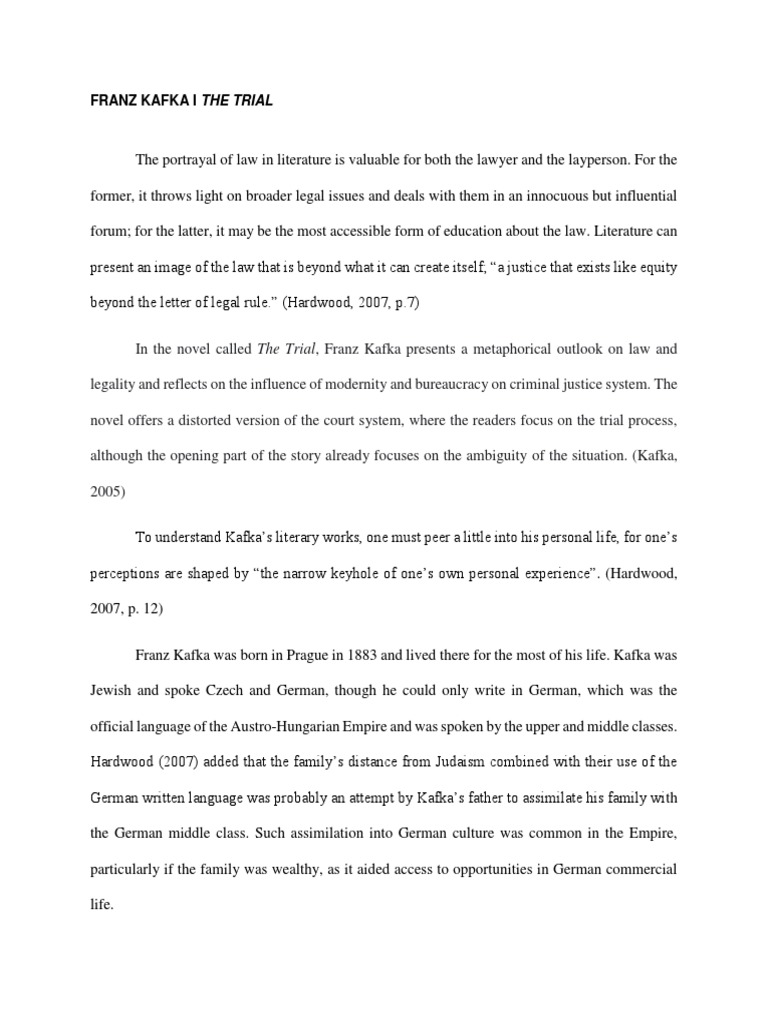 BAUTISTA - Book-Report-The Trial PDF | PDF | Franz Kafka | The Trial