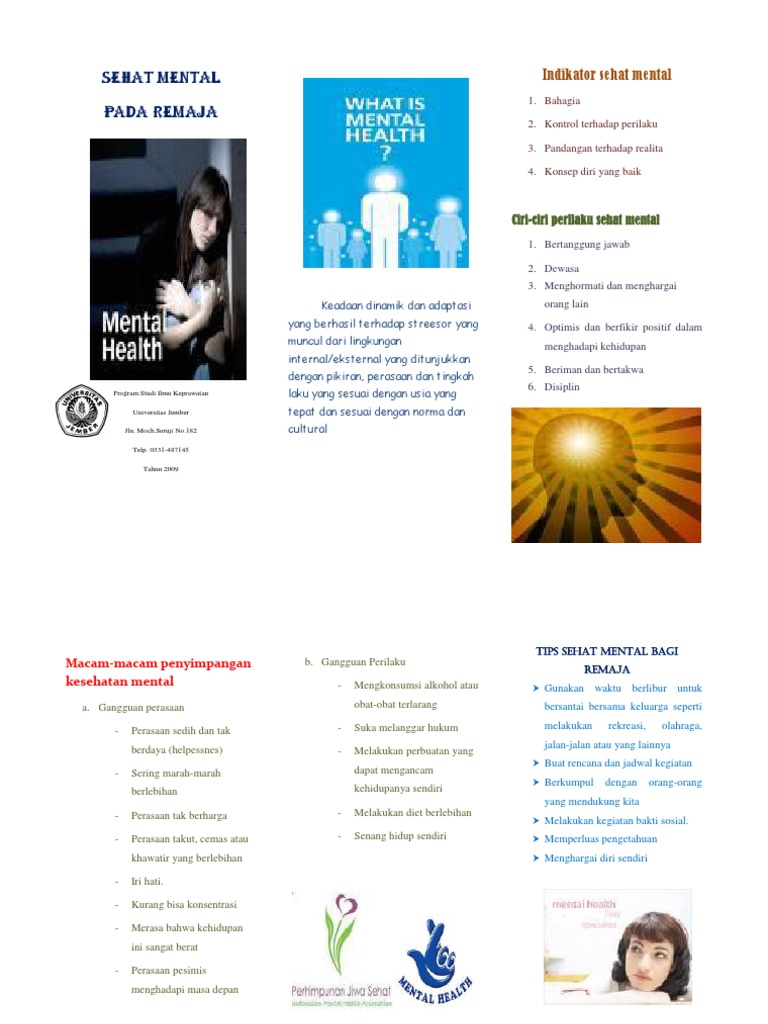 Leafet Sehat Mental | PDF