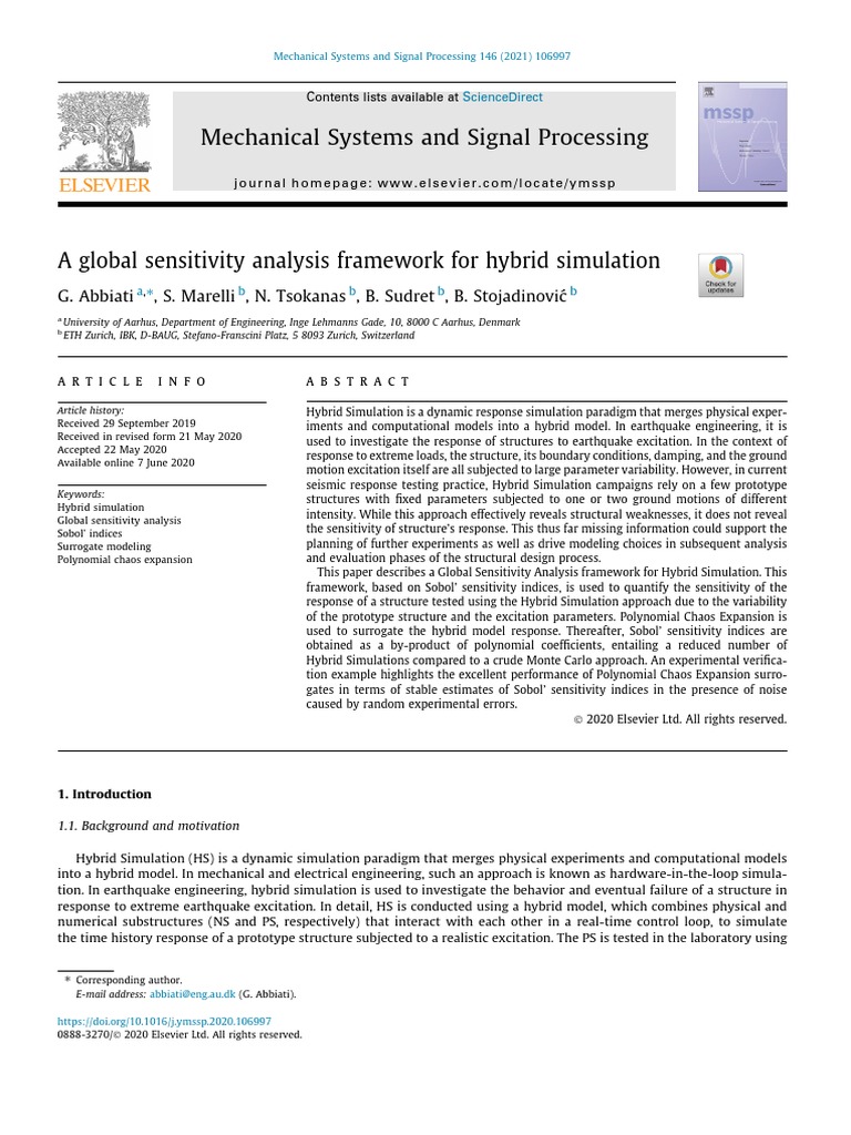 Global sensitivity analysis of hybrid simulations | PDF | Sensitivity ... Global sensitivity analysis of hybrid simulations | PDF | Sensitivity ...