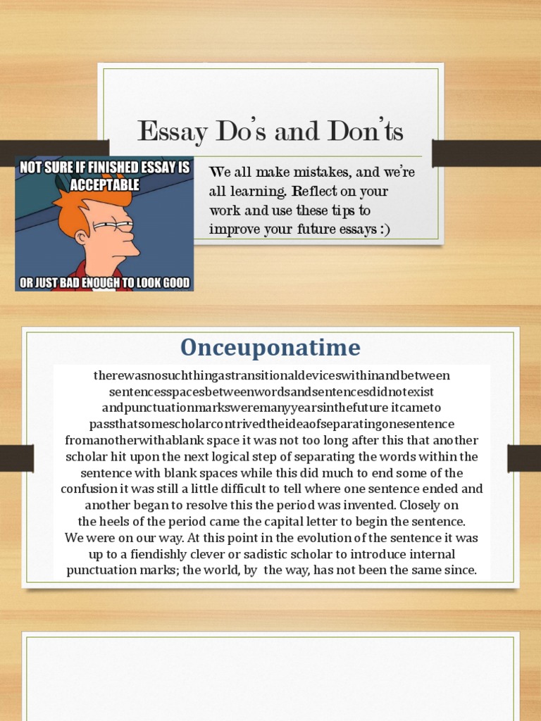 Essay Do's and Don'ts PDF | PDF | To Kill A Mockingbird | Linguistics