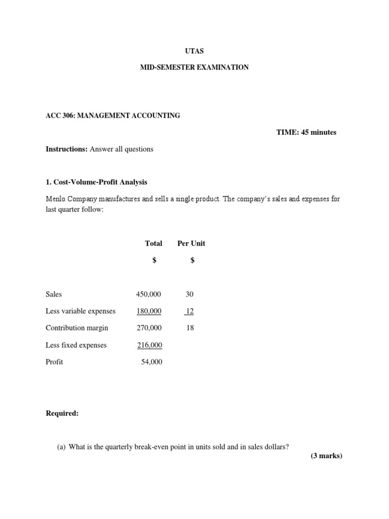 ACC 306 Midsem Exam, 2022 PDF | PDF ACC 306 Midsem Exam, 2022 PDF | PDF
