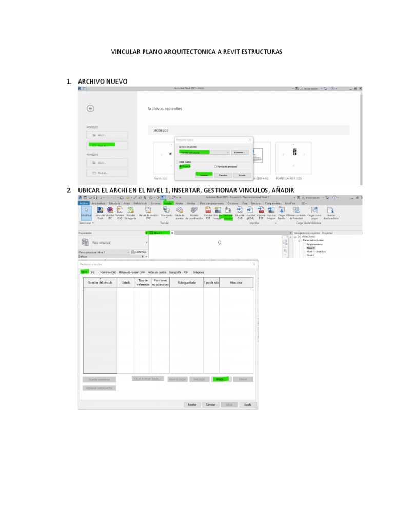 Vinculación de Planos en Revit Estructuras | PDF