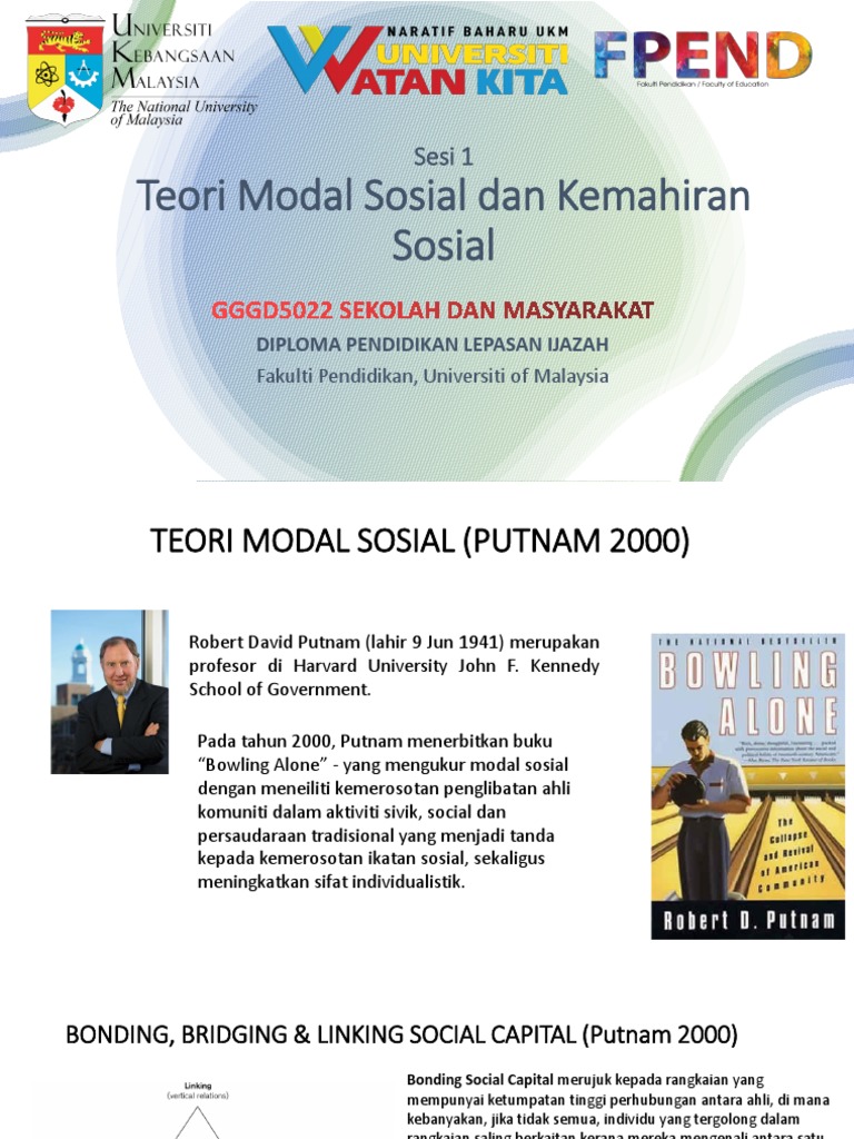 Sesi 1 TEORI MODAL SOSIAL PDF | PDF
