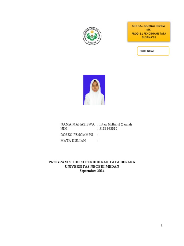 Contoh Critical Journal Review CJR | PDF