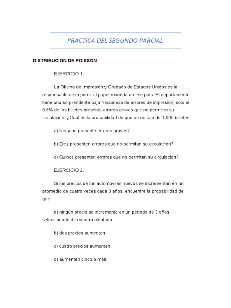 Practica 2do Parcial-1 | PDF | Muestreo (Estadísticas) | Desviación Estándar