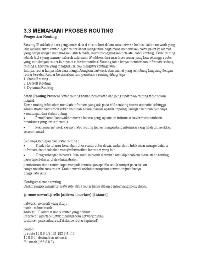 3.3 Memahami Proses Routing | PDF