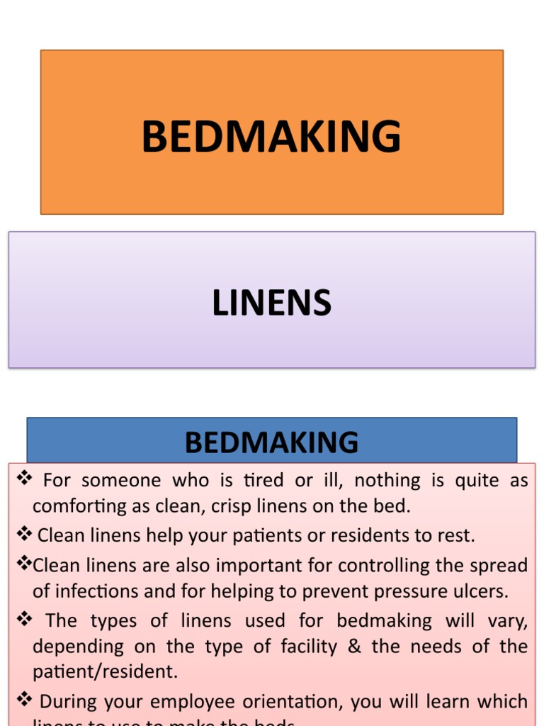 BEDMAKING | PDF | Bed | Bedding