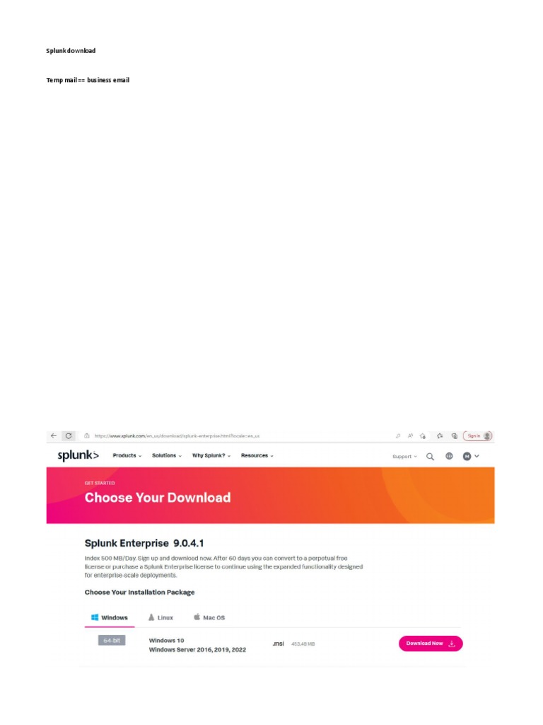 Splunk Download and Install | PDF