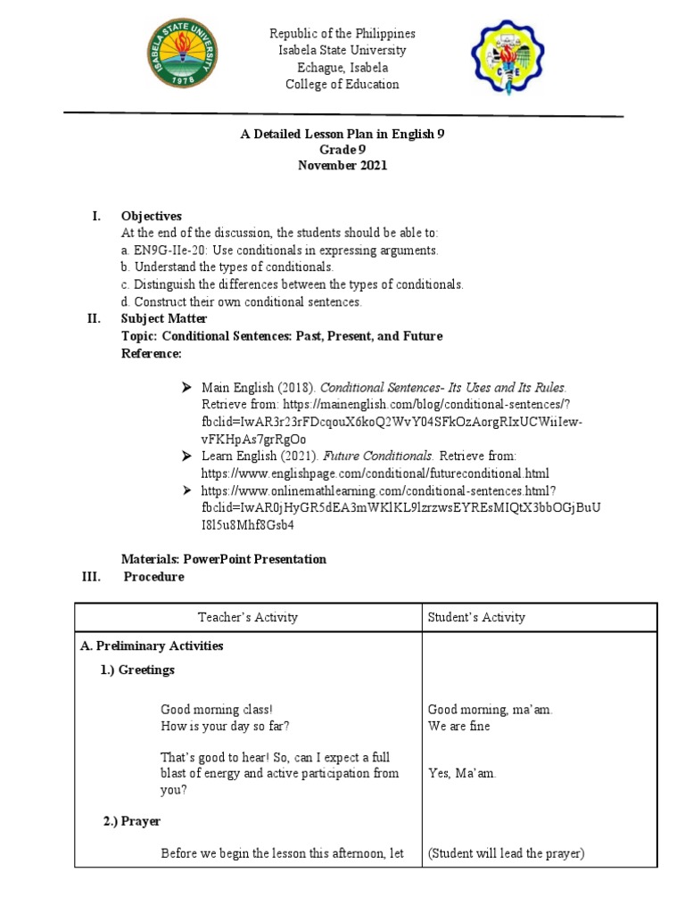 GROUP3 LessonPlan Grammar FINAL | PDF | Perfect (Grammar) | Grammatical Tense