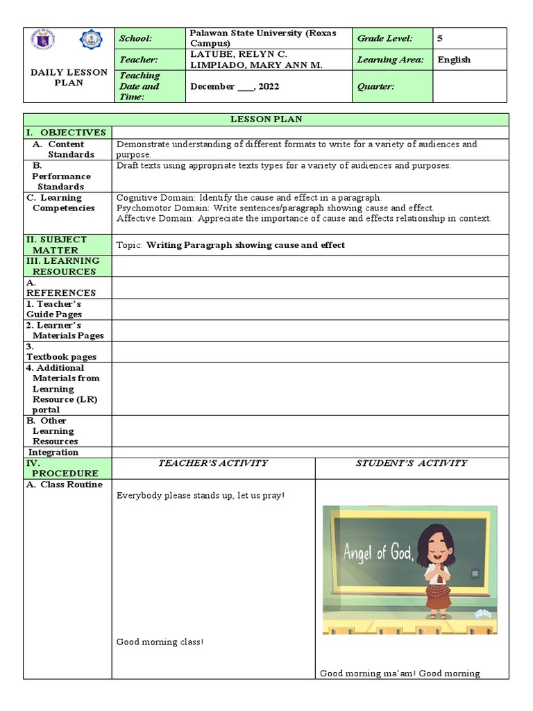 Lp Format Pdf Learning Teachers