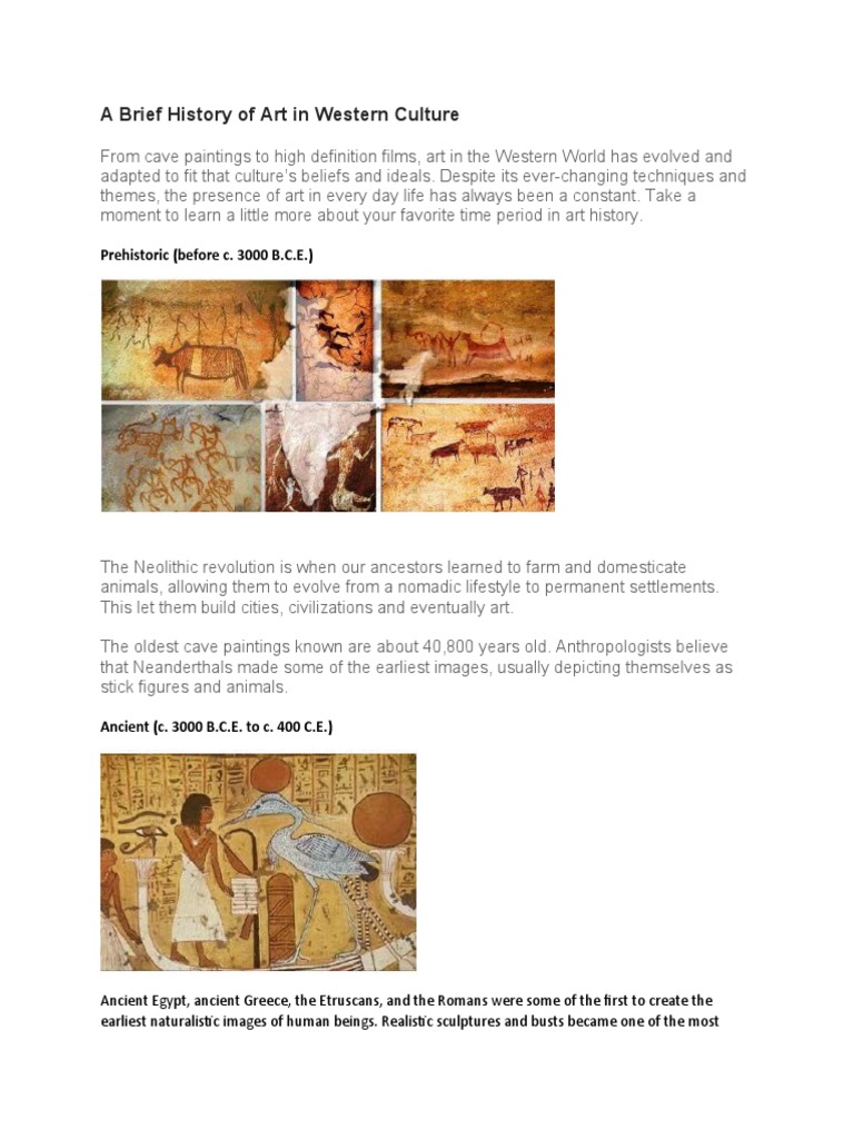 A Brief History of Art in Western Culture | PDF | Paintings | Paint