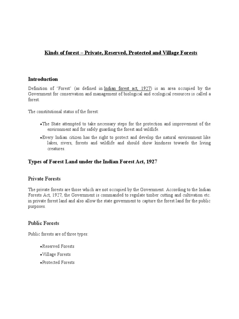 Kind of Forest | PDF | Forestry | Forests