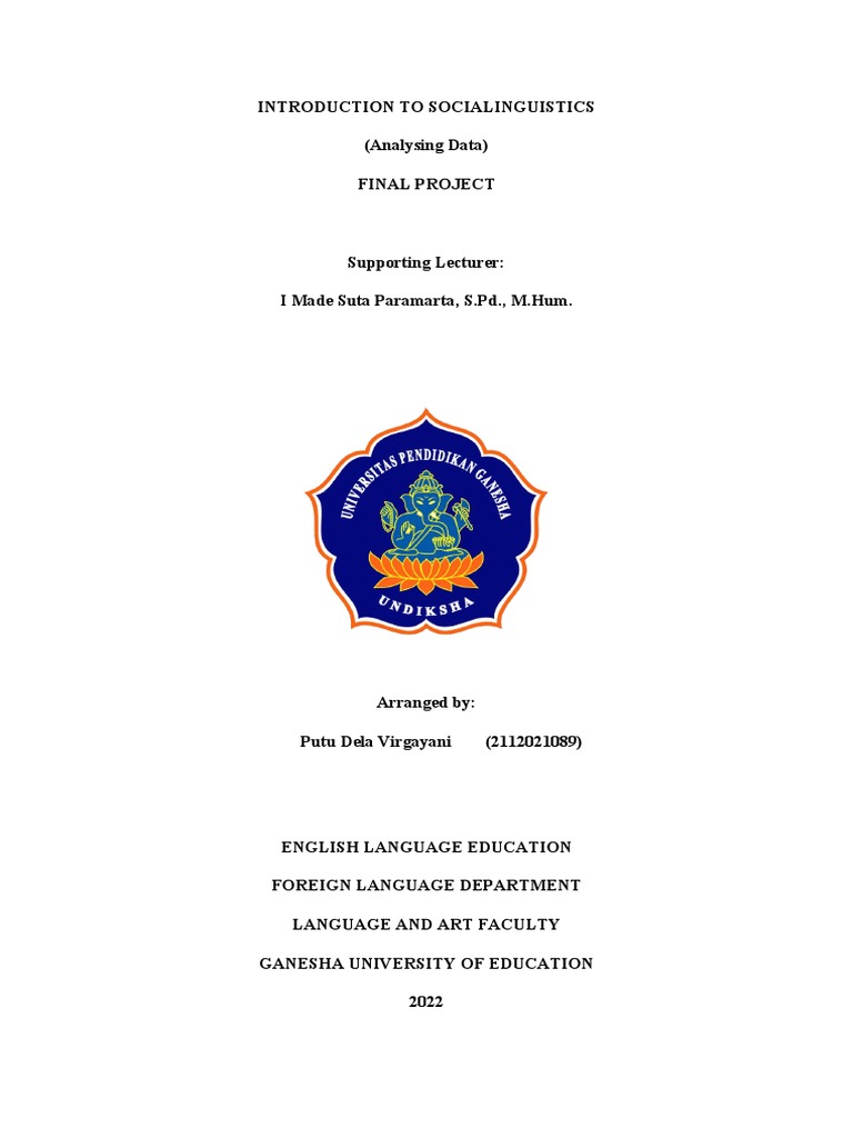 Putu Dela Virgayani - 3D - ITS Final Project - Analysing Data | PDF | Cognition | Communication