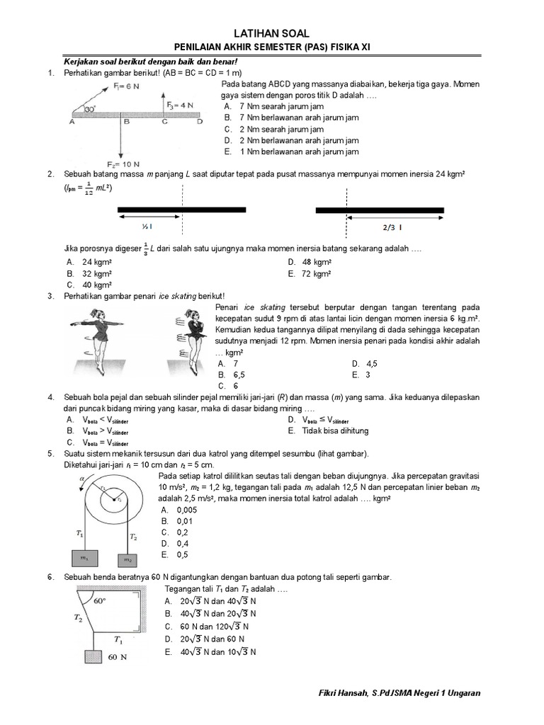 Latihan PAS Fisika XI | PDF