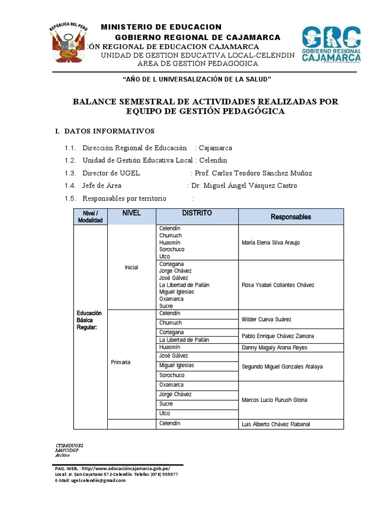 Balance semestral - AGP | PDF