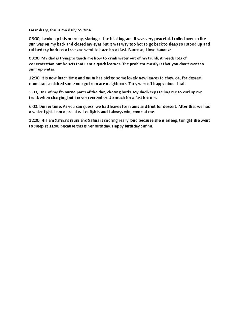 Dear Diary | PDF