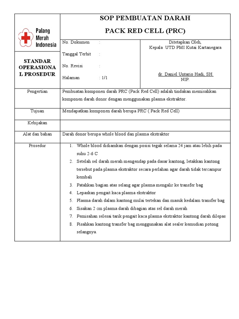 Sop Pembuatan Prc Pdf