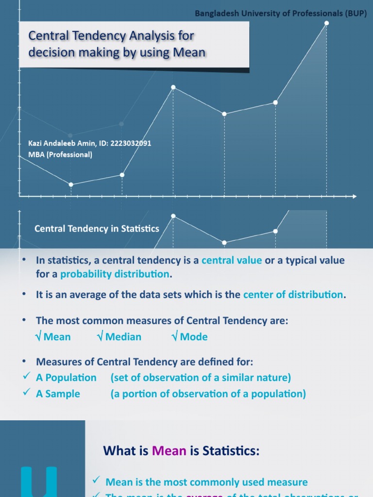Central Tendency Analysis For Decision Making by Using Mean | PDF ...