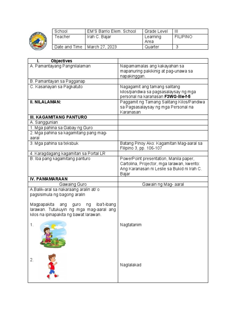 Filipino Pandiwa | PDF