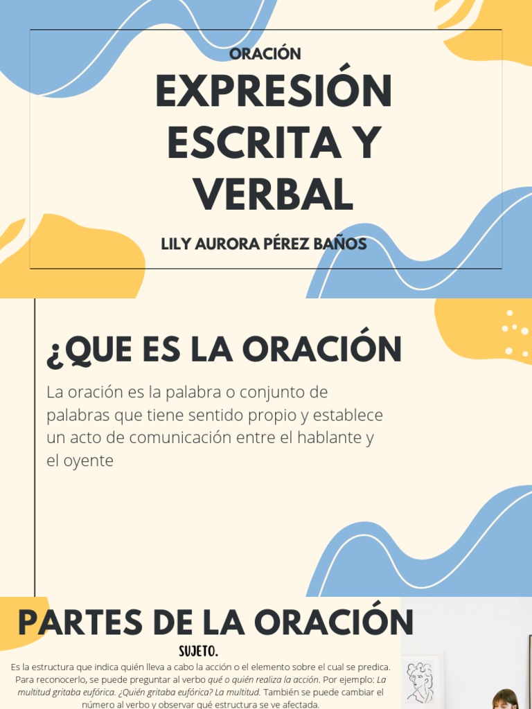 Oración | PDF | Oración (Lingüística) | Asunto (gramática)