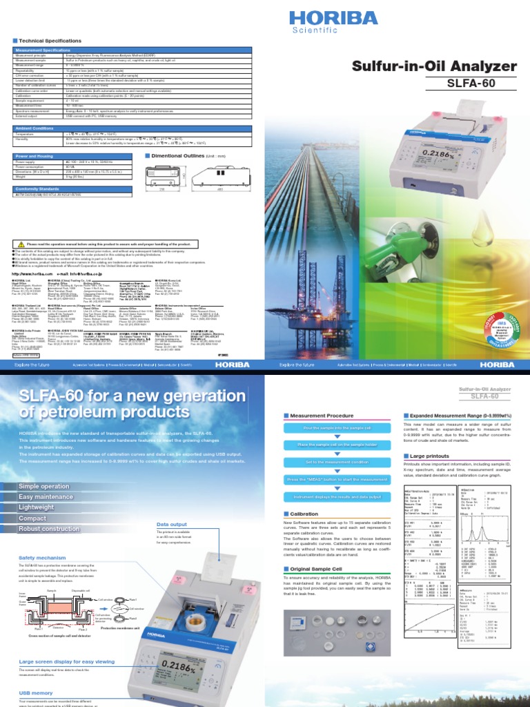 SLFA-60 | PDF | Petroleum | Calibration