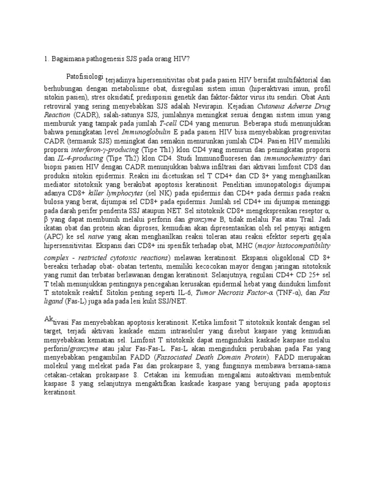 Pertanyaan Sjs + Urtikaria | PDF | Pengembangan Diri | Kesehatan Holistik