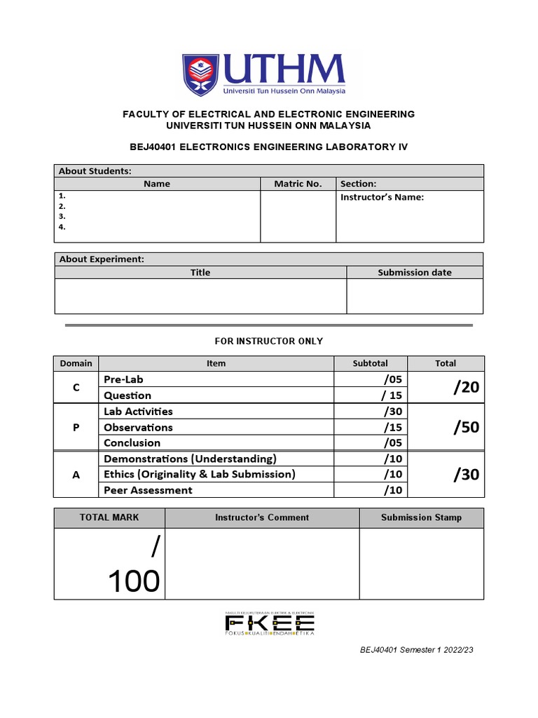 Lab02reporttemplatebej40401 1 | PDF | Computer Program | Programming