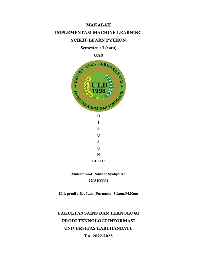 Implementasi Machine Learning Scikit Learn Python Pdf 4672