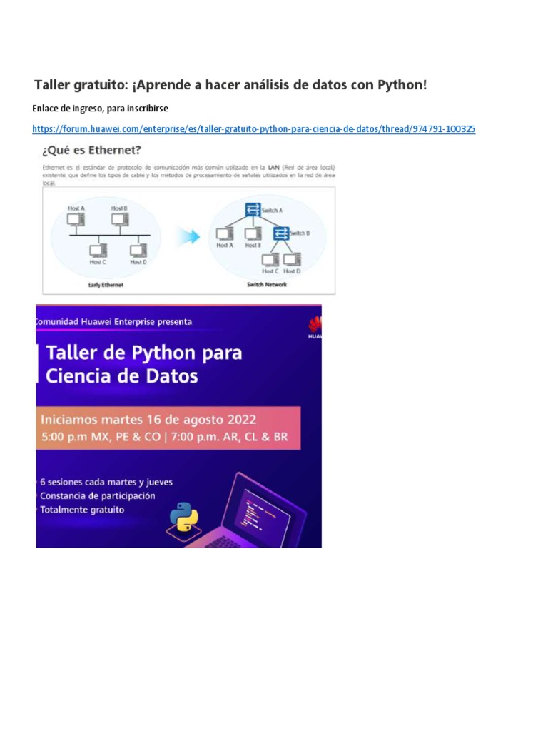 Taller Gratis: Análisis de Datos Python | PDF