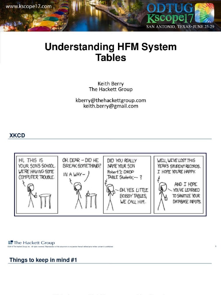 Understanding HFM System Tables 85706049 PDF | PDF