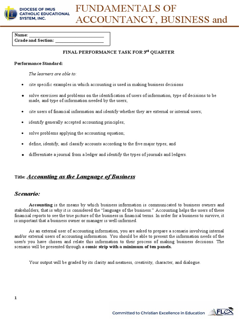 Peta 3RD QTR Fabm1-Sy-21-22 | PDF | Accounting | Information