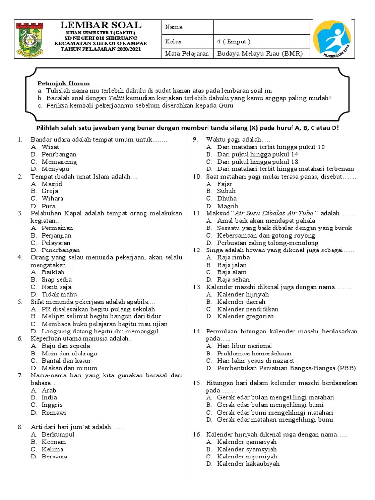 BMR Kelas 4 | PDF