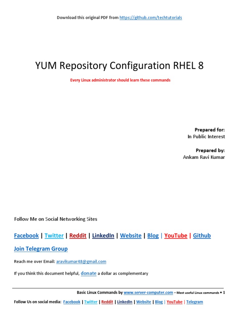 YUM Repository RHEL 8 | PDF | Software Repository | System Software