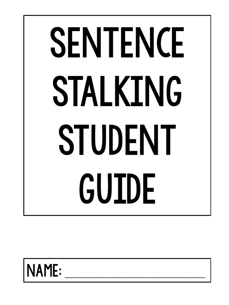 Sentence Stalking Guide | PDF | Semiotics | Vocabulary