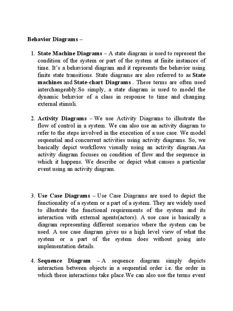 Behavior Diagrams - State Machine, Activity, Use Case, Sequence ...