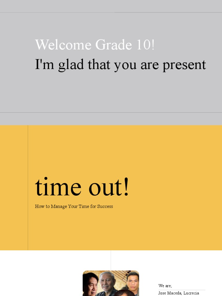 Welcome Grade 10!: I'm Glad That You Are Present | PDF | Entertainment ...