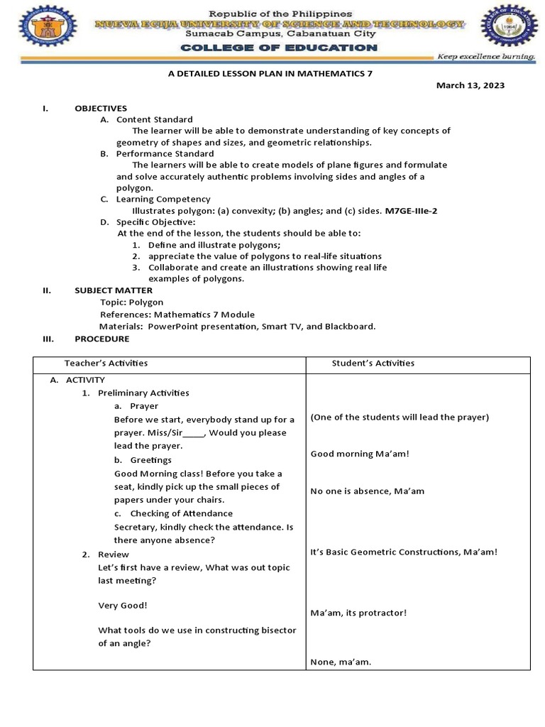 Week 5 DLP G7 | PDF | Polygon | Shape