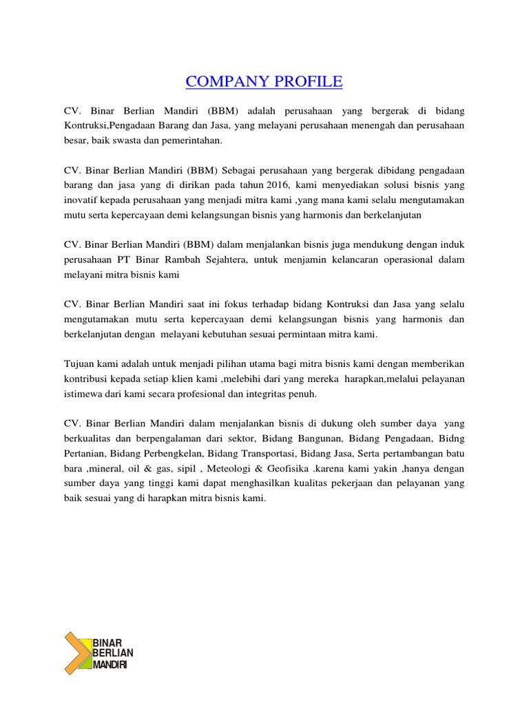 PROFIL, SIUP, SITU, TTDP DAN KONTRAK CV+sampul | PDF