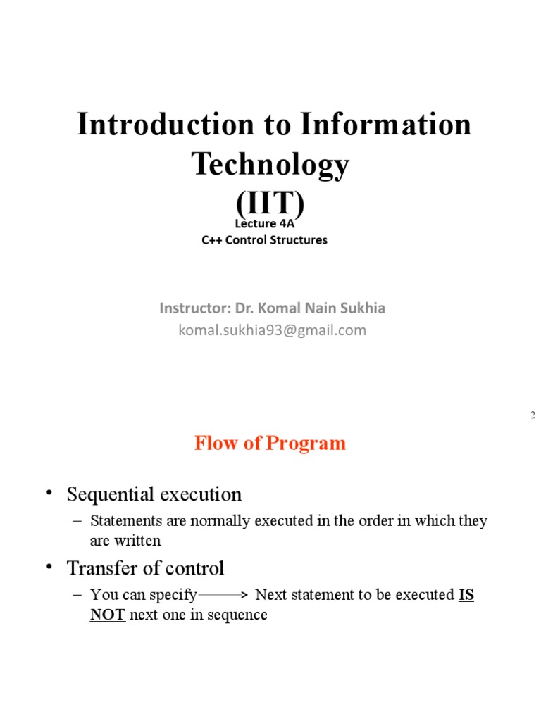 Lecture 4a Of Programming Language Pdf Control Flow Computer Engineering