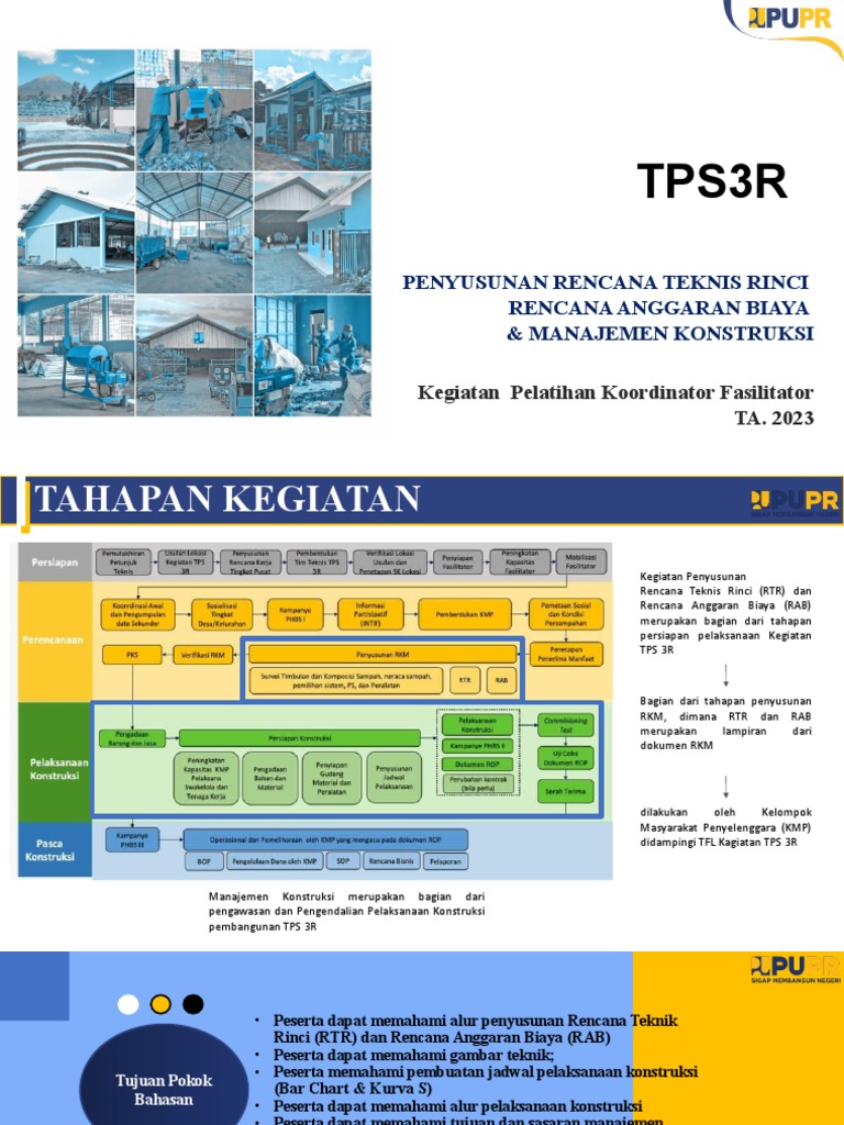 3. Materi Penyusunan DED, RAB _ Manajemen Konstruksi TPS 3R | PDF