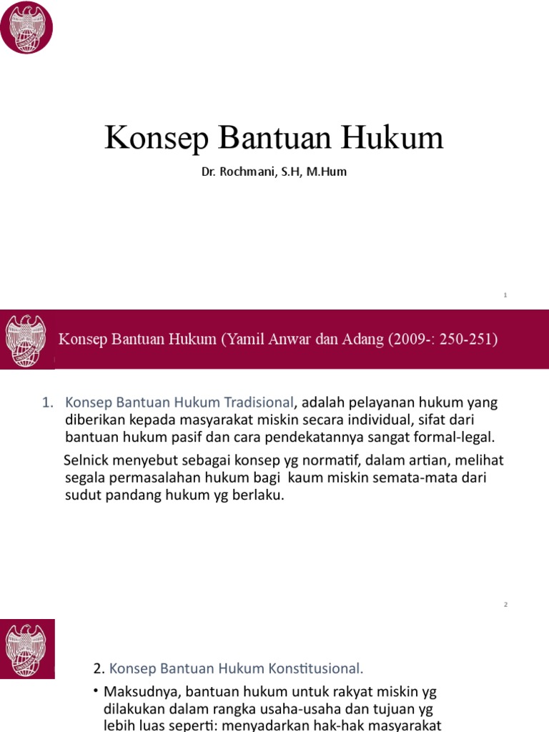 Konsep Bantuan Hukum | PDF