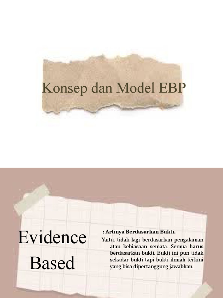 PERTEMUAN 1 Konsep - Dan - Model - EBP | PDF